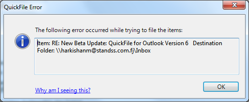 Error during QuickFile - Standss (South Pacific) Limited